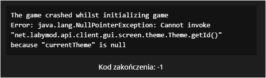 Game crashing at launch, when loading into main menu | LabyMod Idea