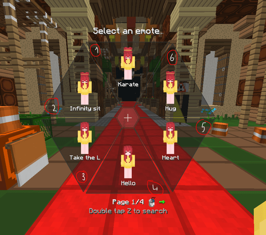 Add numbers on the emote wheel | LabyMod Idea