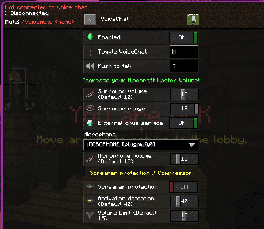 Mic test in Voice Chat addon | LabyMod Idea