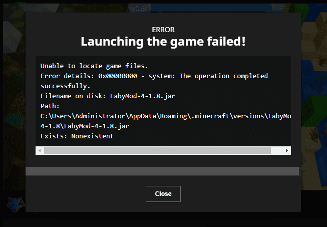 Game not launching | LabyMod Idea