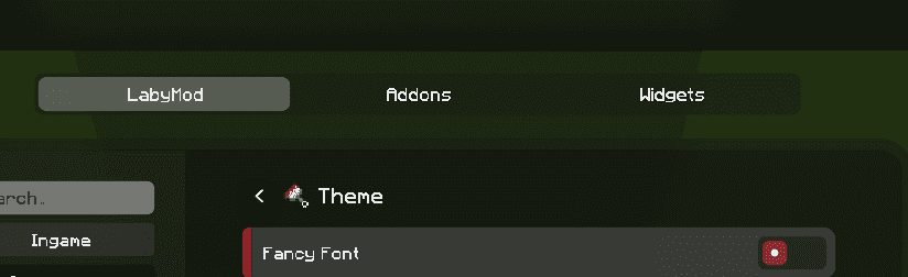 switching to vanilla font makes tabs disappear | LabyMod Idea