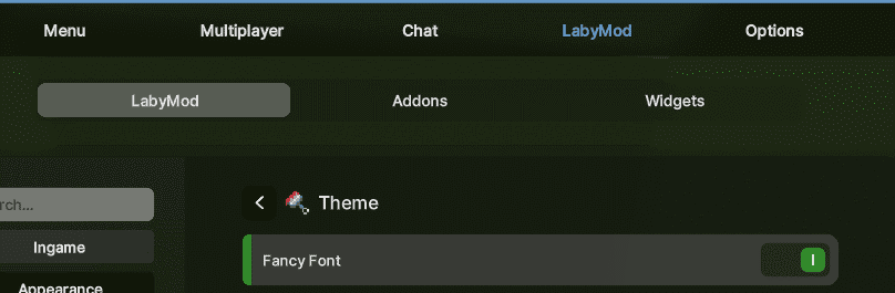 switching to vanilla font makes tabs disappear | LabyMod Idea