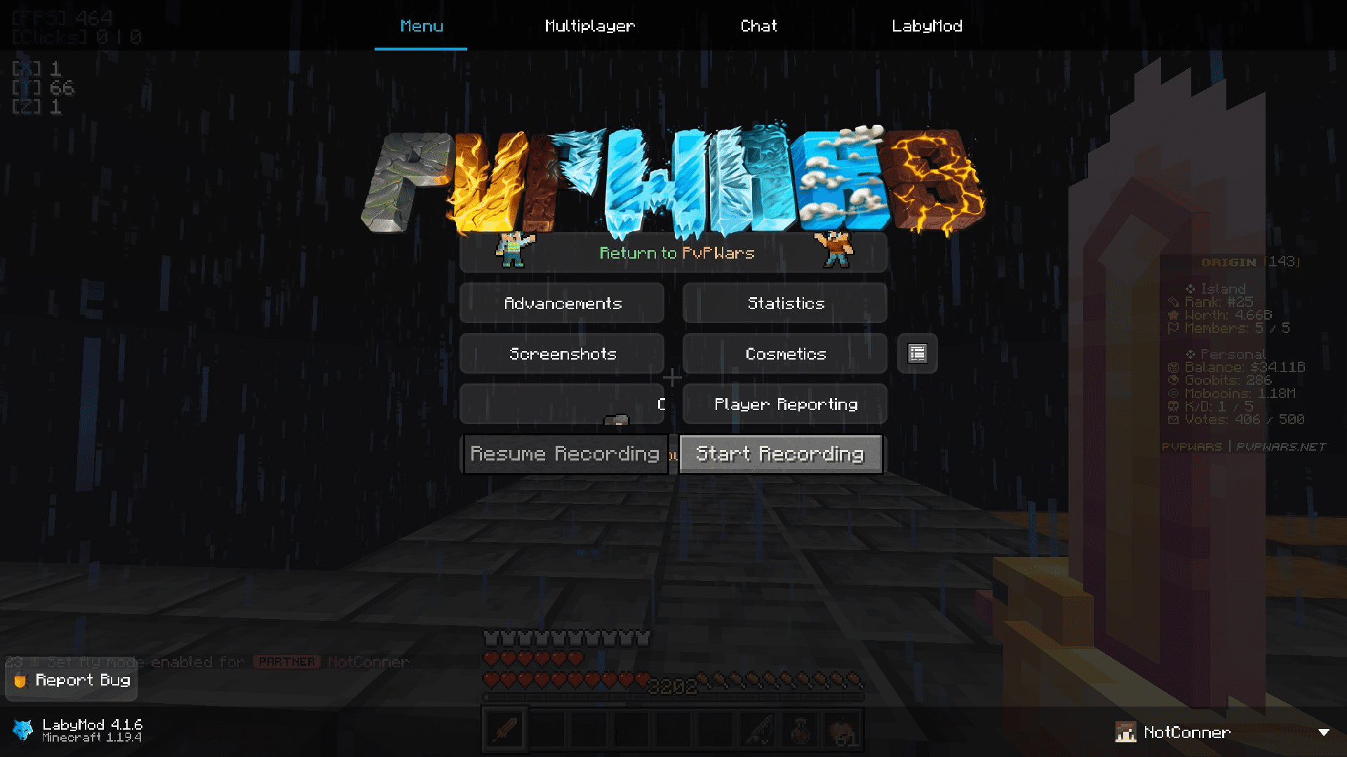 When Using Replay Mod, Buttons Cover Buttons | LabyMod Idea