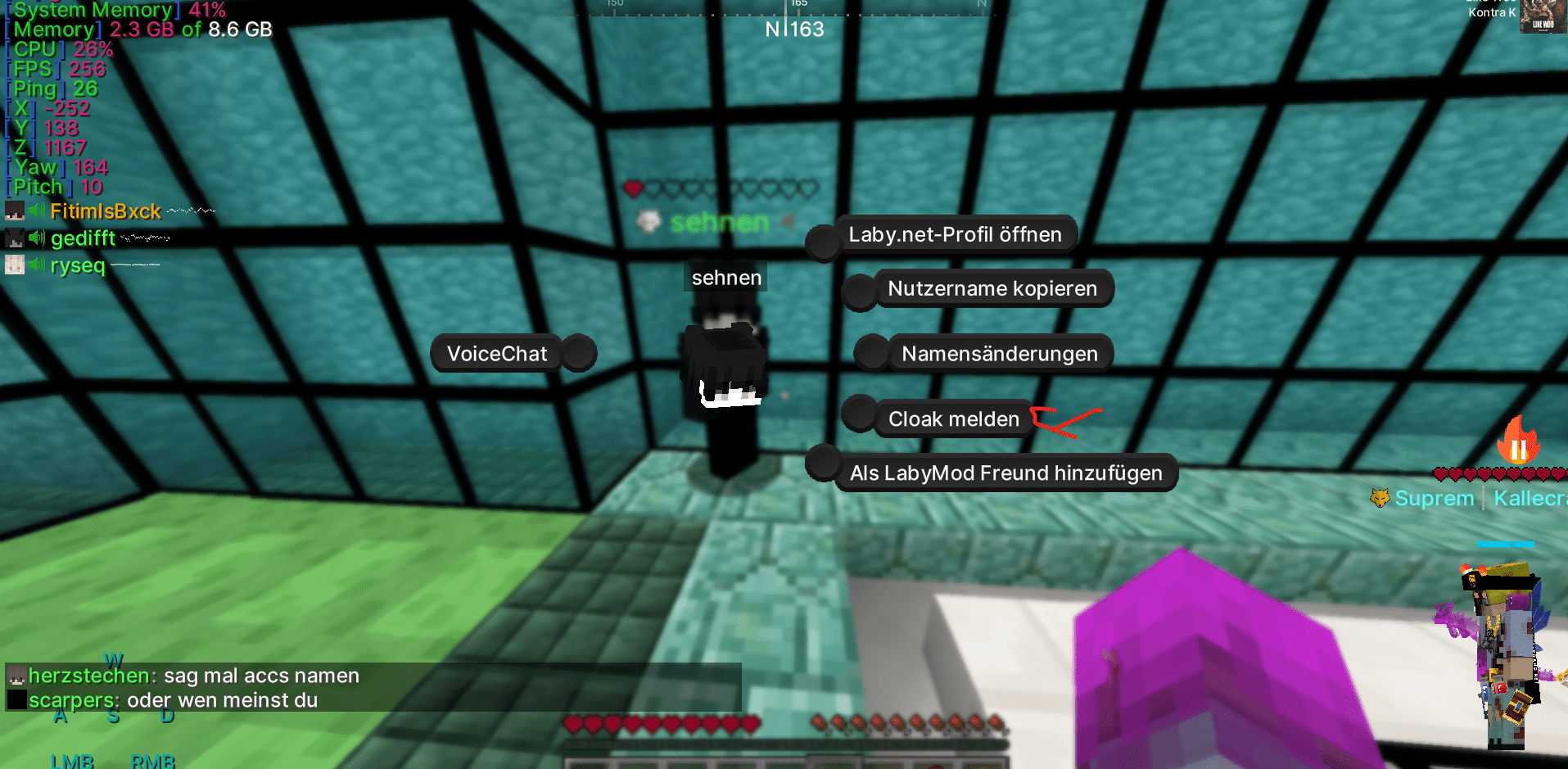 Confirm Cloak Report | LabyMod Idea