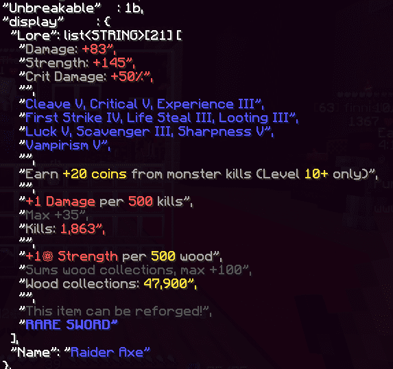 Item lore formatting bugs | LabyMod Idea